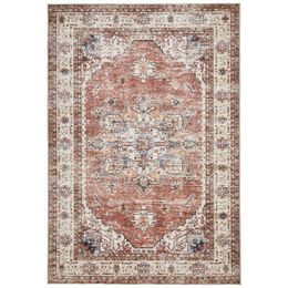 Novel Vintage-Teppich, Mehrfarbig, Beige, Textil, Tier, rechteckig, 200x290 cm, Oeko-Tex&reg; Standard 100, Bsci, waschbar, f&uuml;r Fu&szlig;bodenheizung geeignet, Teppiche & B&ouml;den, Teppiche, Waschbare Teppiche