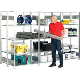 SCHULTE LAGERTECHNIK - Stecks.Doppelgrundregal Typ 150 - 2000x1000x300 mm verz. 2x5 B&ouml;den