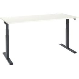 Sch&auml;fer Shop Sch&auml;fer Shop Select Schreibtisch ERGO-T 2.0, elektrisch h&ouml;henverstellbar, Rechteck, T-Fu&szlig;, B 1800 x T 800 x H 640-1300 mm, wei&szlig;/anthrazit