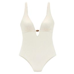 Lascana Badeanzug Damen Gr&ouml;&szlig;e S/M creme