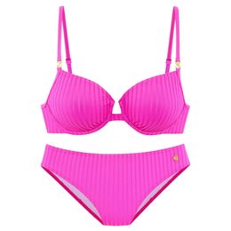Lascana Bikini female size M Neon pink