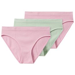 Yigga 3 M&auml;dchen Slips mit Rippstruktur
