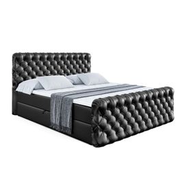 BOXBETT BOXI8-Z - 140x200 cm - H3 - Schwarz Hochglanz