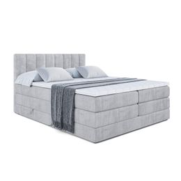 BOXSPRINGBETT OTTA KING - 140x200 - H3/H4 - Hellgrau