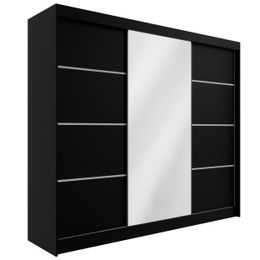 KLEIDERSCHRANK PAOKI - 250 cm - Schwarz