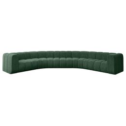 WOHNLANDSCHAFT modulares Sofa Lazro-U1 - 373x373x70 cm Gr&uuml;n