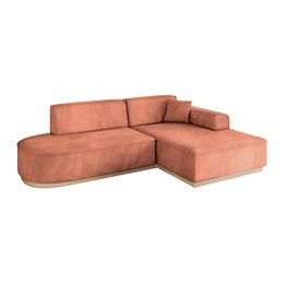 ECKSOFA Ottomane Rechts IREA-L1 - 232x165x80 cm Apricot