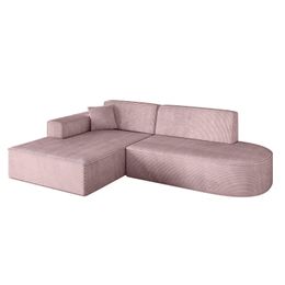 ECKSOFA Ottomane Links IREA-L1-v4 - 232x165x77 cm Rosa