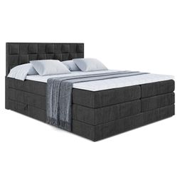 BOXSPRINGBETT ZAFIRA-BZ KING - 160 x 200 - H3/H4 - Schwarz