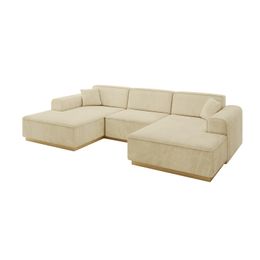 WOHNLANDSCHAFT IREA-U1-v2 - 301x165x80 cm Beige