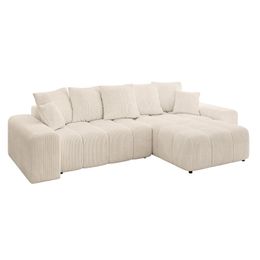 ECKSOFA Ottomane rechts ENIL-L 297x189x68 Beige Cord