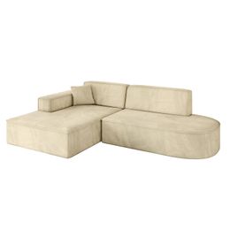 ECKSOFA Ottomane Links IREA-L1-v4 - 232x165x77 cm Beige