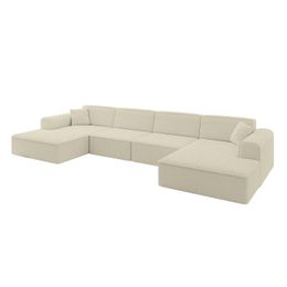 WOHNLANDSCHAFT IREA-U2-v3 - 386x165x77 cm Beige