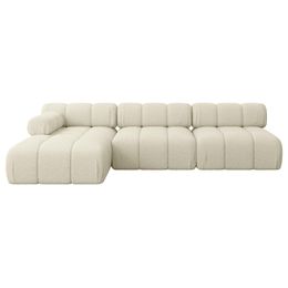 ECKSOFA modulares Sofa Razon-L2 - 285x160x70 cm Beige Boucl&eacute;