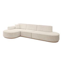 ECKSOFA Ottomane Links MARI-L2-v1 - 328x171x83 cm Beige Cord