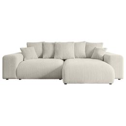ECKSOFA Ottomane rechts ESKAR-L 266x176x72 Creme Cord