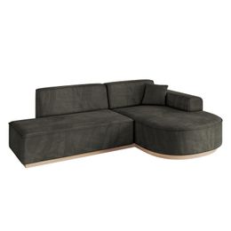 ECKSOFA Ottomane Rechts ARRIO-L1 - 243x171x83 cm Schwarz