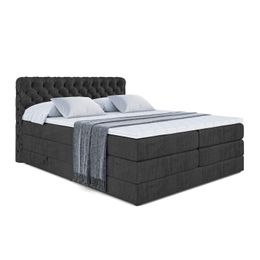 BOXSPRINGBETT BOXI8 KING - 200x200 - H3/H4 - Schwarz