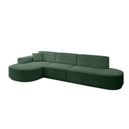 ECKSOFA Ottomane Links MARI-L2-v3 - 328x171x83 cm Gr&uuml;n Cord