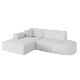 ECKSOFA Ottomane Links IREA-L1-v4 - 232x165x77 cm Wei&szlig;