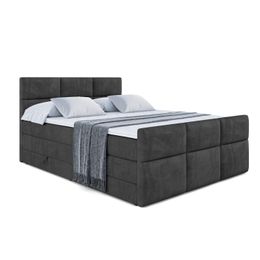 BOXSPRINGBETT OHIO-Z KING - 200x200 - H3/H4 - Schwarz