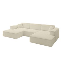 WOHNLANDSCHAFT IREA-U1-v4 - 301x165x77 cm Beige