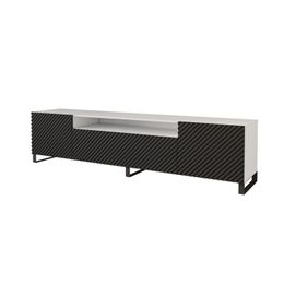 LOWBOARD ZENO-S 200x53x41 cm - Wei&szlig; / Schwarz