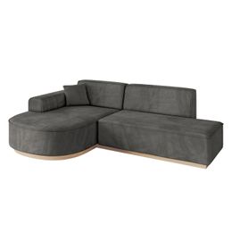 ECKSOFA Ottomane Links ARRIO-L1 - 243x171x83 cm Dunkelgrau