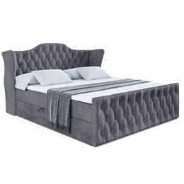 BOXBETT VILA-Z - 160x200 cm - H3 - Dunkelgrau