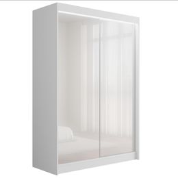 KLEIDERSCHRANK PEKA mit LED - 120 cm - Wei&szlig;