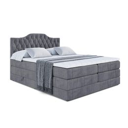 BOXSPRINGBETT VILA-1 KING - 140x200 - H3/H4 - Dunkelgrau