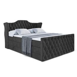 BOXSPRINGBETT VILA-Z KING - 140x200 - H3/H4 - Schwarz