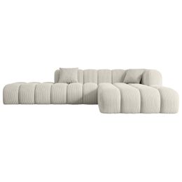 ECKSOFA Ottomane Rechts OLEA-L2 - 289x176x71 cm Creme