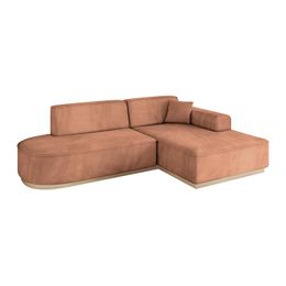 ECKSOFA Ottomane Rechts IREA-L1 - 234x171x83 cm Koralle