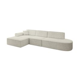 ECKSOFA Ottomane Links IREA-L2-v3 - 327x165x77 cm Creme