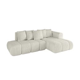 ECKSOFA Ottomane Rechts CLOUD-L-v1 280x185x90 Creme Cord
