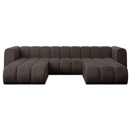 WOHNLANDSCHAFT modulares Sofa Joren-U1 - 319x177x70 cm Braun