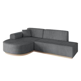 ECKSOFA Ottomane Links ARRIO-L1 - 243x171x83 cm Dunkelgrau