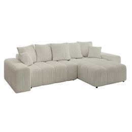 ECKSOFA Ottomane rechts ENIL-L 297x189x68 Creme Cord
