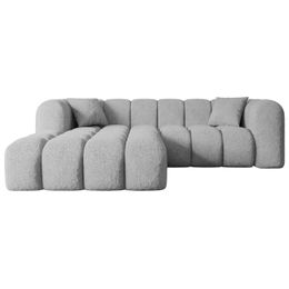 ECKSOFA Ottomane Links OLEA-L1 - 231x173x74 cm Hellgrau