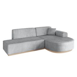 ECKSOFA Ottomane Rechts ARRIO-L1 - 243x171x83 cm Grau