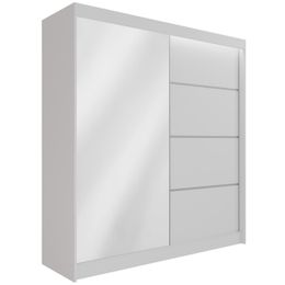 KLEIDERSCHRANK PAOKI mit LED - 200 cm - Wei&szlig;