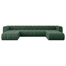 WOHNLANDSCHAFT modulares Sofa Joren-U2 - 410x177x70 cm Gr&uuml;n
