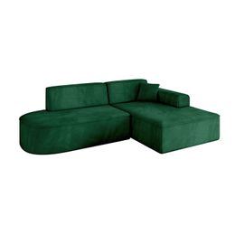 ECKSOFA Ottomane Rechts IREA-L1-v3 - 234x171x79 cm Gr&uuml;n