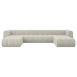 WOHNLANDSCHAFT modulares Sofa Joren-U2 - 410x177x70 cm Creme