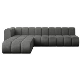ECKSOFA modulares Sofa Darnel-L2 - 296x177x70 cm Dunkelgrau