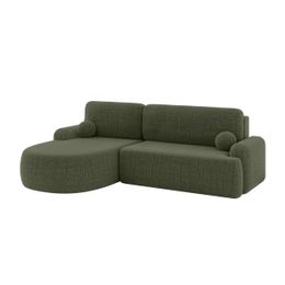 ECKSOFA mit Schlaffunktion und Bettkasten LIRA-L - 264x172x89 Gr&uuml;n