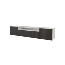 LOWBOARD KITO-W 200x40x41 cm - Wei&szlig; / Schwarz