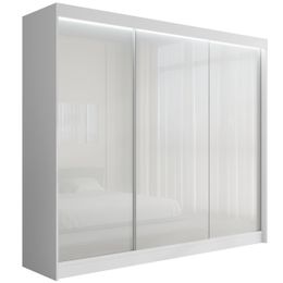 KLEIDERSCHRANK PEKA mit LED - 250 cm - Wei&szlig;