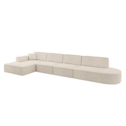 ECKSOFA Ottomane Links IREA-L3-v4 - 412x165x77 cm Beige